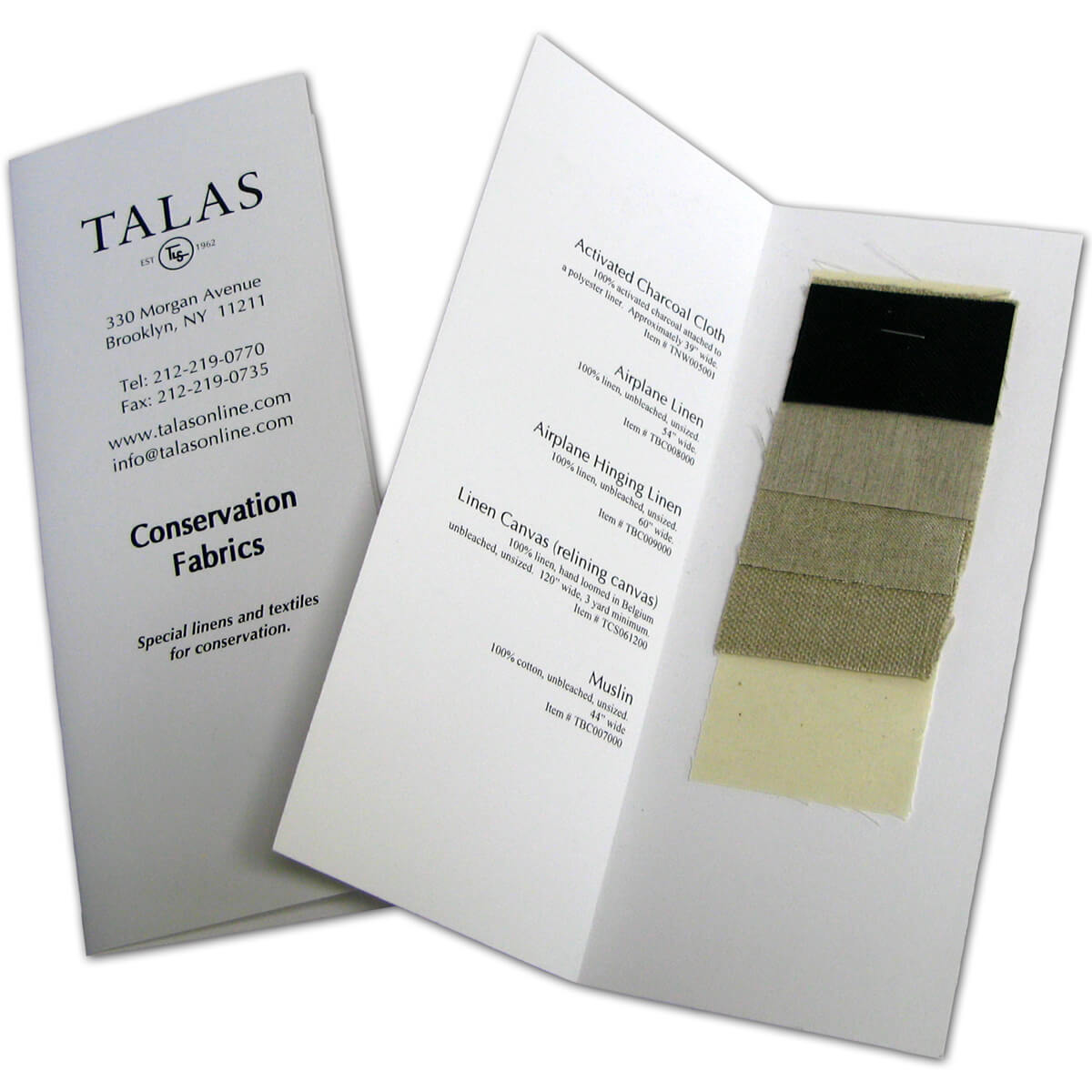 Textile Conservation Fabrics Sample Card | TALAS