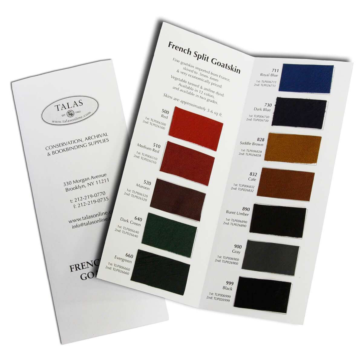 French Split Goatskin Leather Sample Book | TALAS