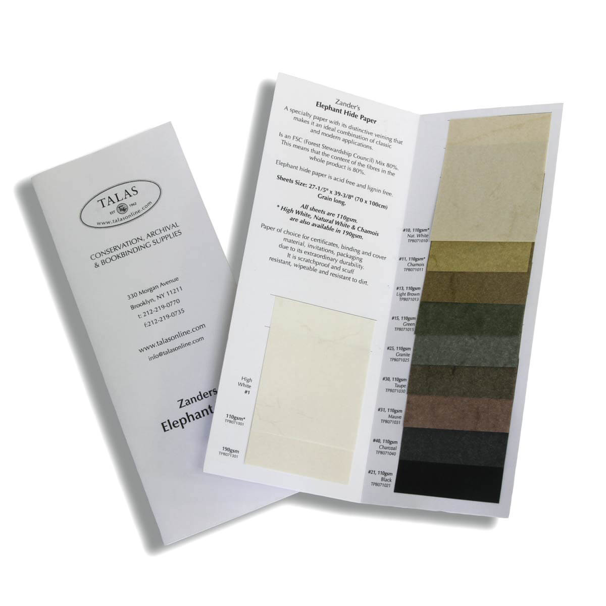 Zanders Elephant Hide Paper Sample Book | TALAS