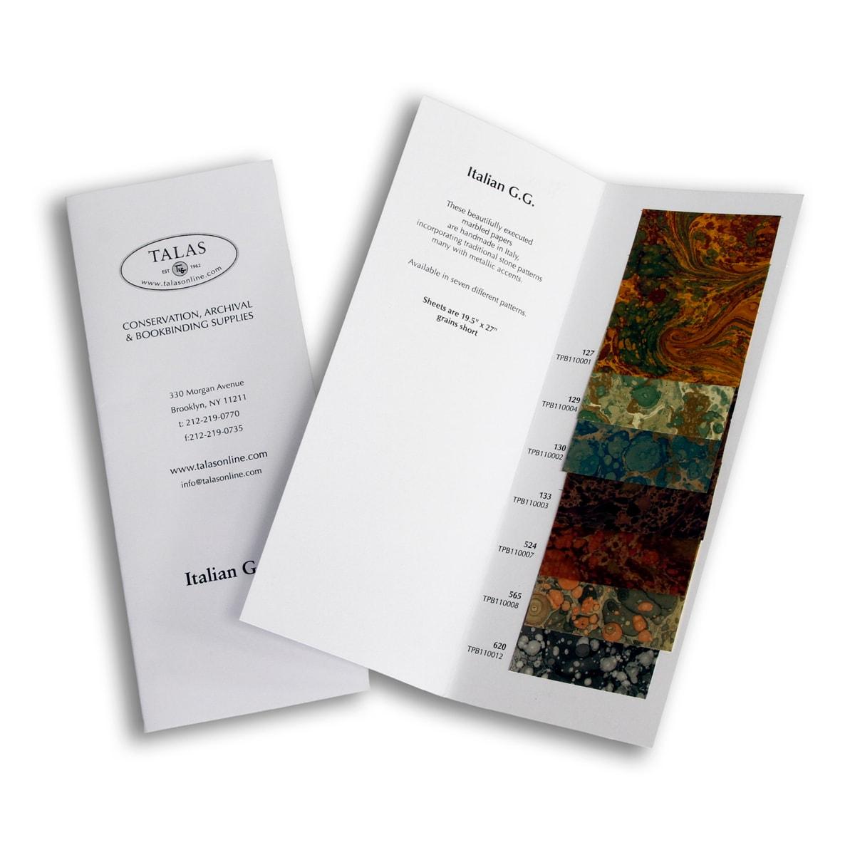 Italian Handmade Marbled G.G. Paper Sample Book | TALAS