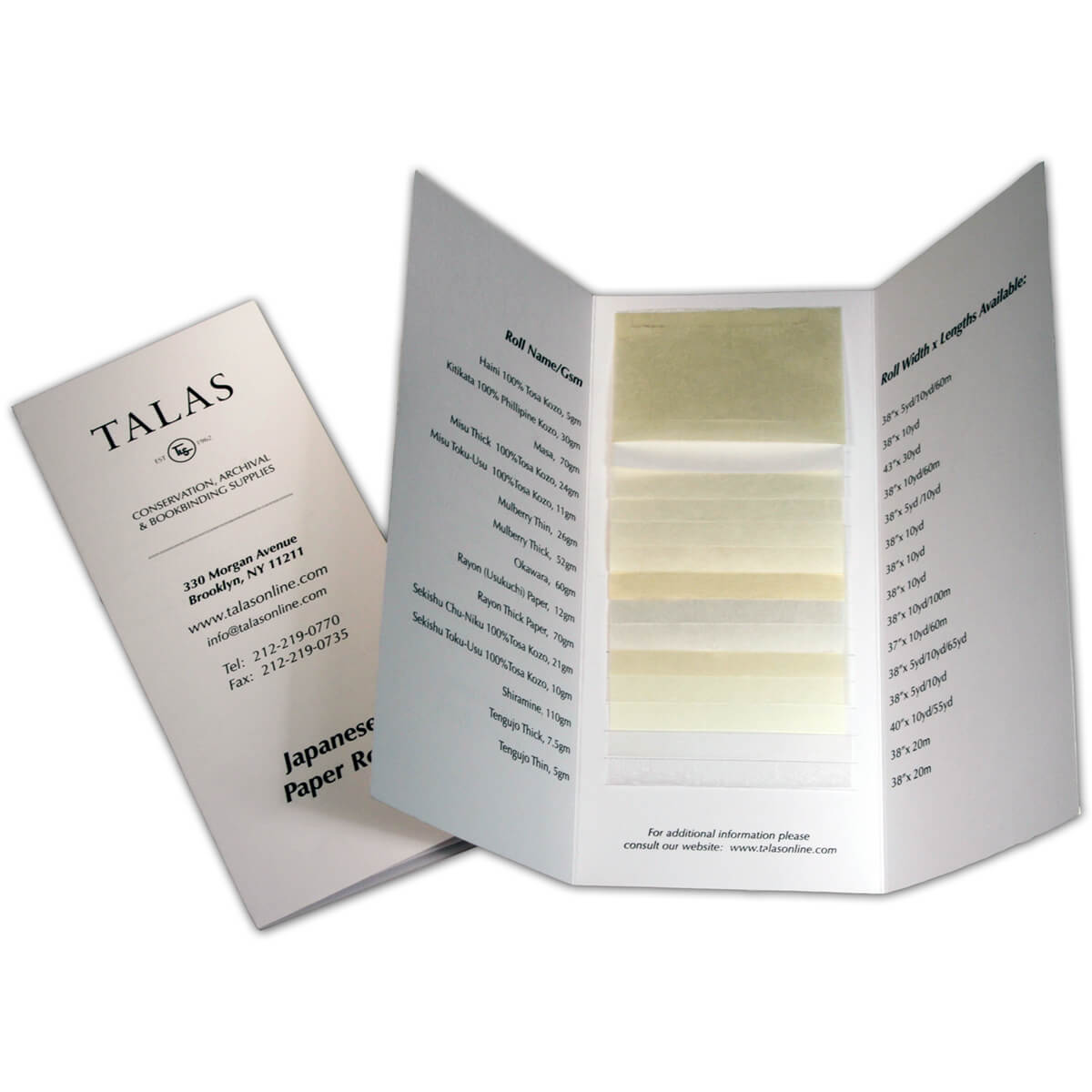 Japanese Roll Paper Sample Book | TALAS
