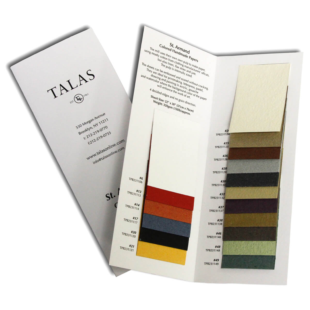 St Armand Colored Handmade Paper Sample Book | TALAS